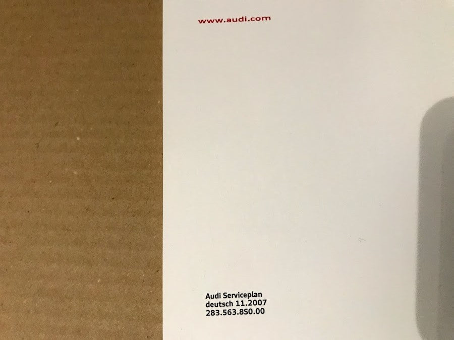 Audi Serviceheft, Scheckheft, Servicebook, Wartungsheft, Serviceplan ...